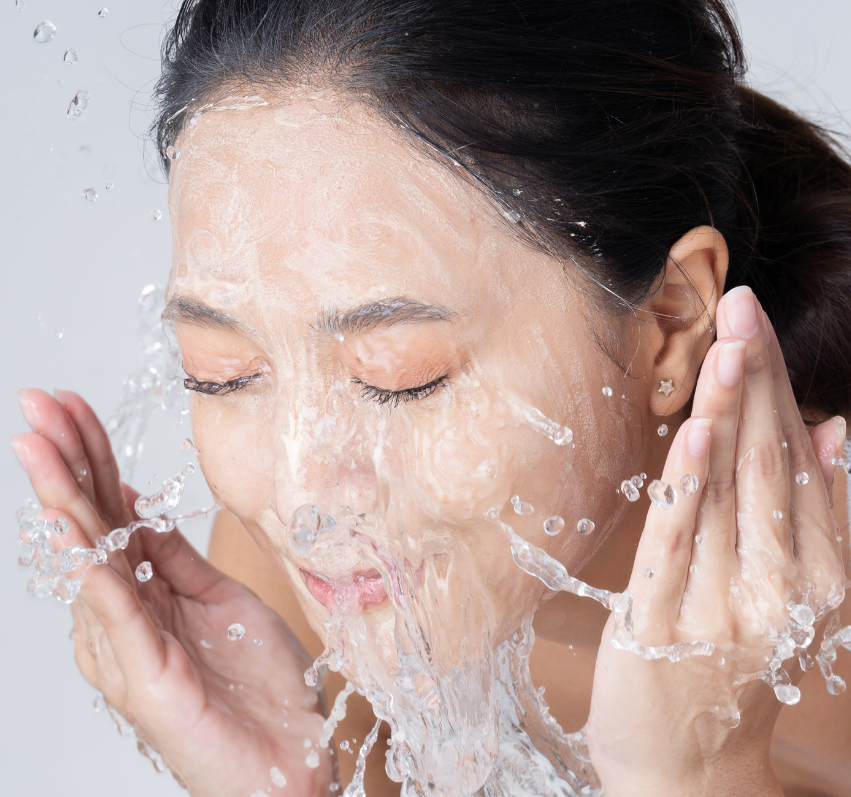 washing your face in the morning